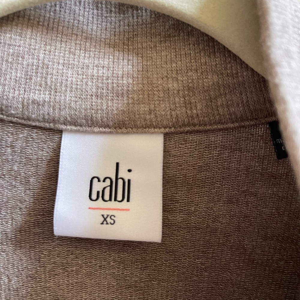 Cabi Zip Front Peplum Beige Weekend Topper Cardigan J… - Gem